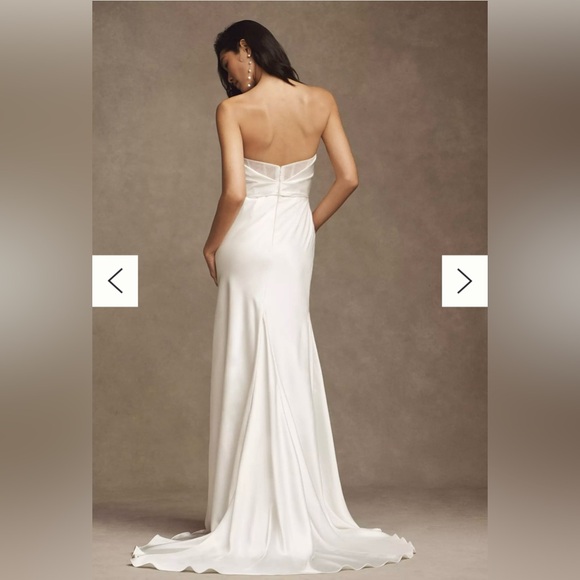 Dresses | Watters Orlie Strapless Corset Satin Sheath Wedding Gown ...